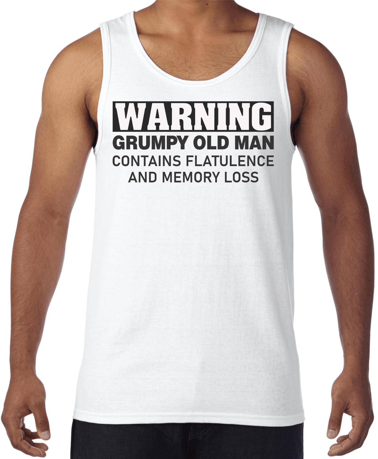 Funny Singlets Men's Novelty Singlet Tank Tops Funny Tees WARNING ...