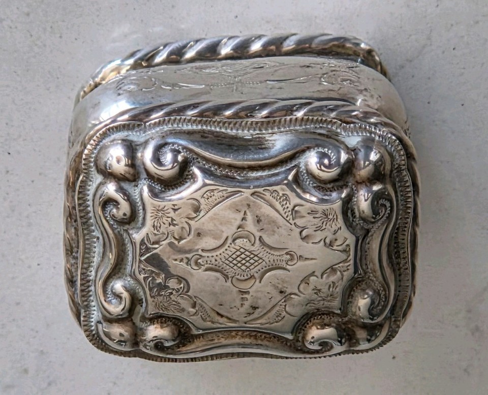 Antique sterling silver/gilt Dutch Box by Christiaan Jacob Bruinings ...