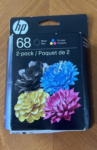 HP 68 2-Pack Black/Tri-Color Ink Cartridge Expires 7/26 | eBay