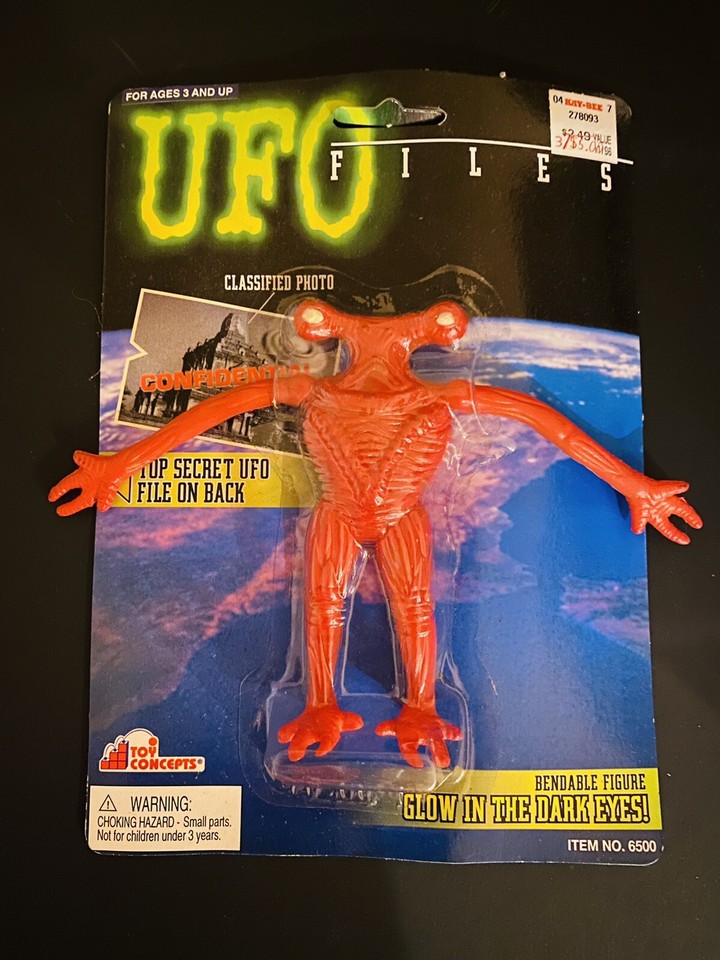 COMPLETE SET -Vintage Concepts UFO FILES Bendable Alien Action Figures ...