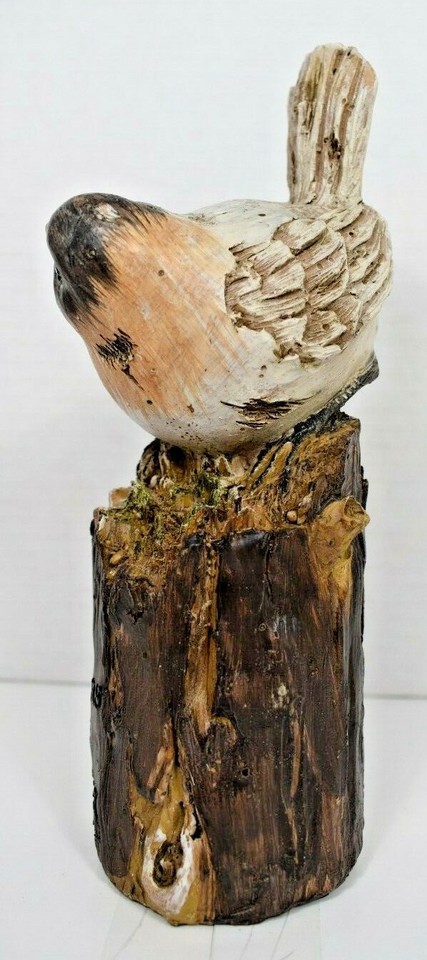 TII Collections - "Life Begins in the Garden" Resin bird on Log ...