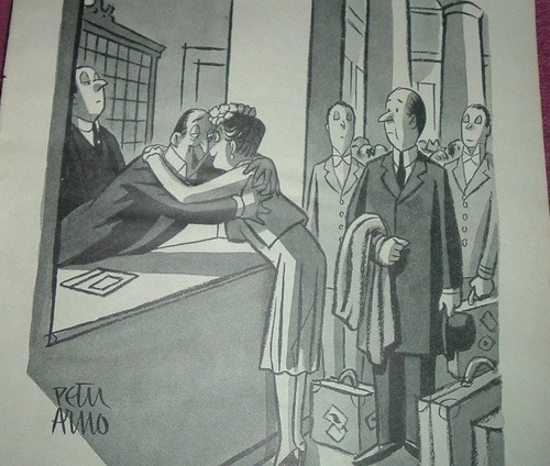 1944 Peter Arno Cartoon Print IT'S BEEN DELIGHTFUL HAVING YOU HERE ...