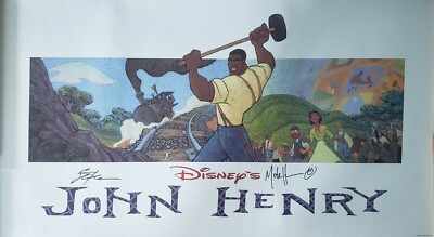 DISNEY LITHOGRAPH~ John Henry (1999) 20x37" Signed Steven Keller Mark ...