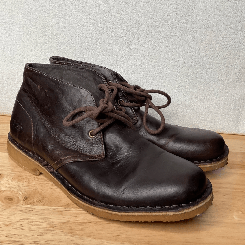 UGG Leighton Chukka Boots Men’s Size 7 Leather Shoes Chocolate Brown 2 ...