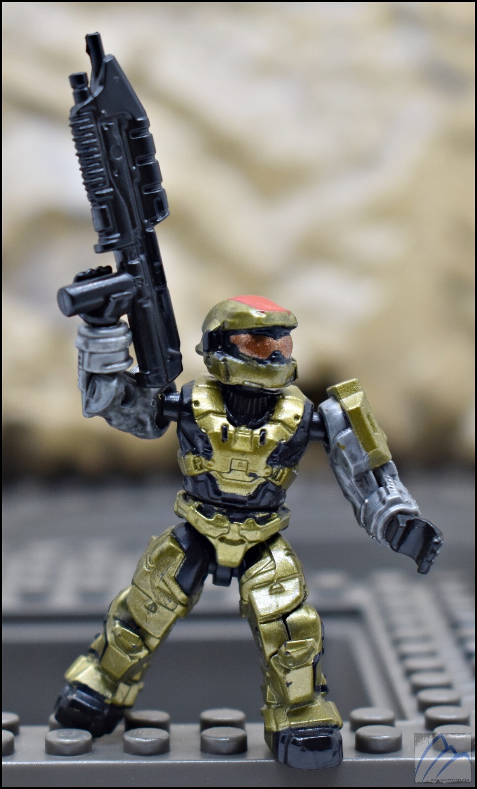 HALO MEGA BLOKS UNSC GOLD SPARTAN GRENADIER ALT BODY MARK V MINI FIGURE ...