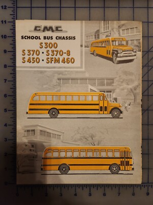 1959 GMC School Bus Truck Brochure Folder Original S300 S370 S 450 | eBay