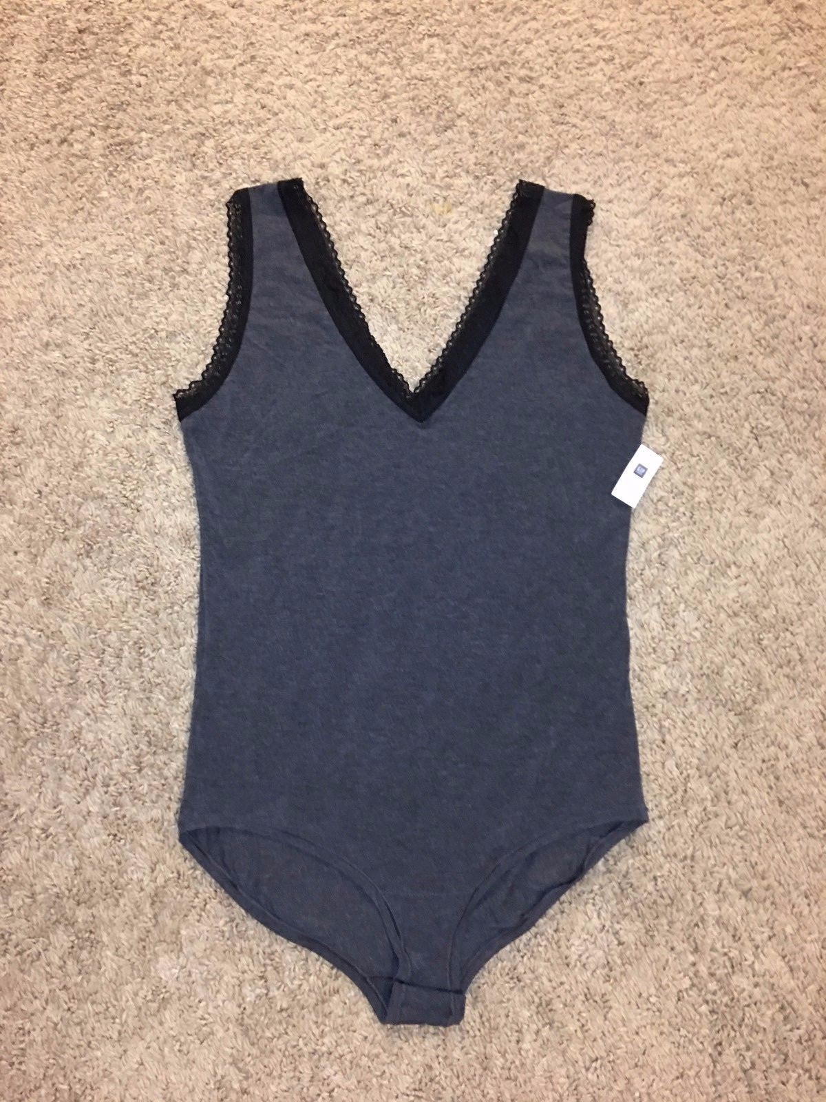 Gap Body Women's Breathe Lace V Neck Tank Bodysuit GapBody Size L NWT ...