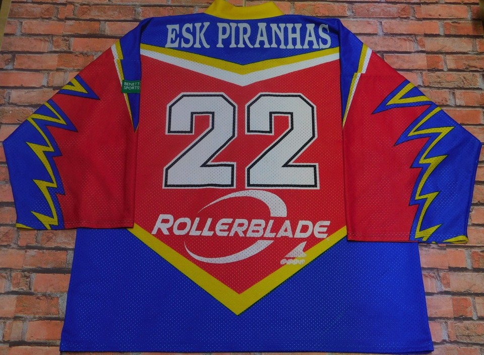 Ice Hockey Shirt Ghiaccio Sport Esk Piranhas No. 22 Size XXL | eBay