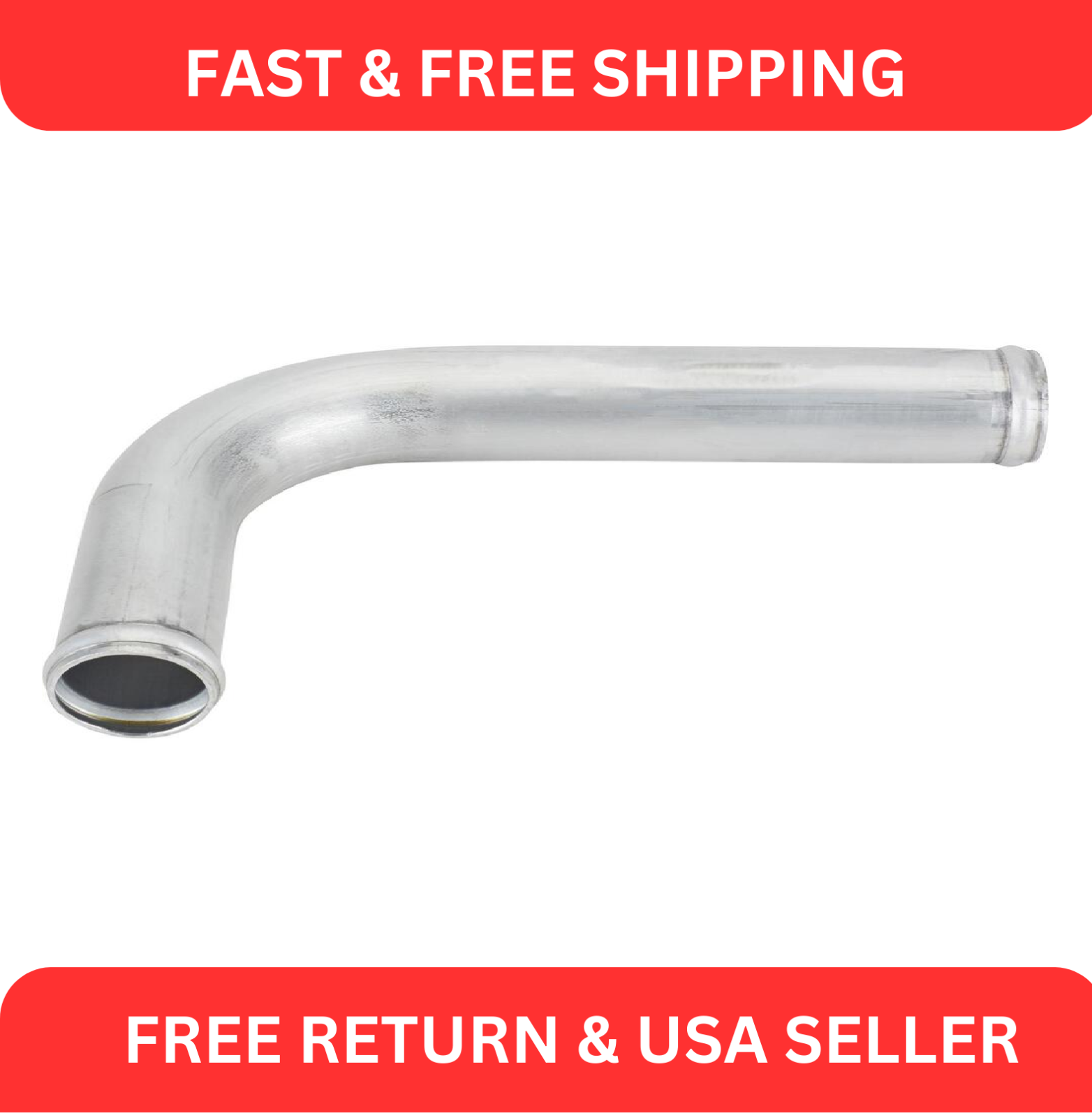 Speedway Motors 90 Degree Mandrel Bend Aluminum Radiator Tube, 1.5" O.D ...