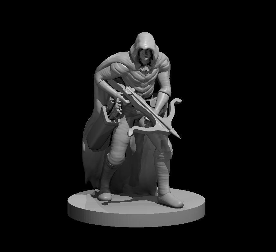 Human Male Crossbow Ranger V3 28mm Scale DND D&D Tabletop Miniature | eBay