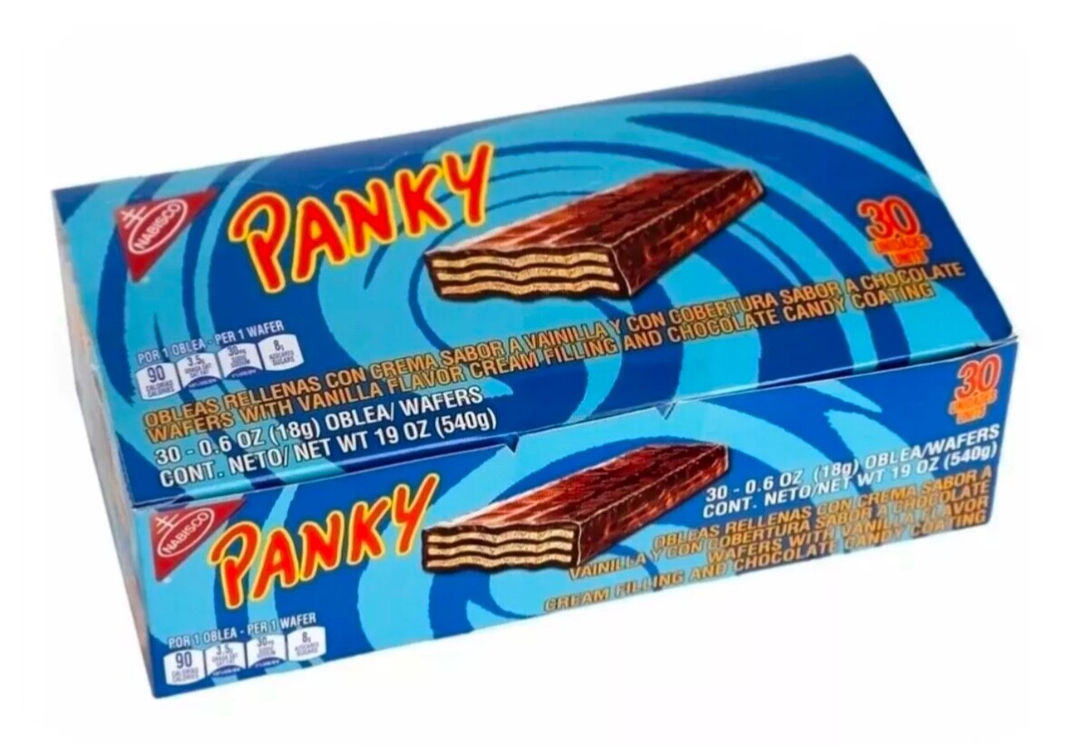 Nabisco Panky Wafer Sabor Chocolate y Vainilla Relleno Galletas ...