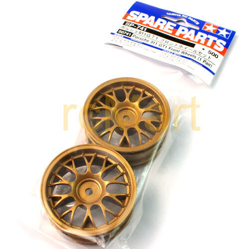 Tamiya 50741 1/10 RC Car 26mm Gold Mesh Wheels (2pcs,Offset +2) Set ...
