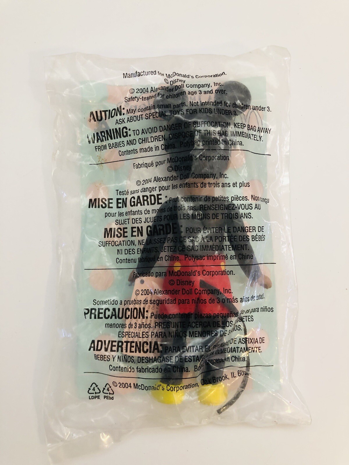 Disney/McDonald’s Madame Alexander Mickey Mouse Boy Doll #4(2004) Brand ...