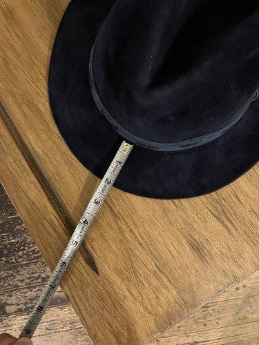 Stetson by Mallory 4x Deep Blue Beaver Fur Felt w/ Blue Leather Band | eBay