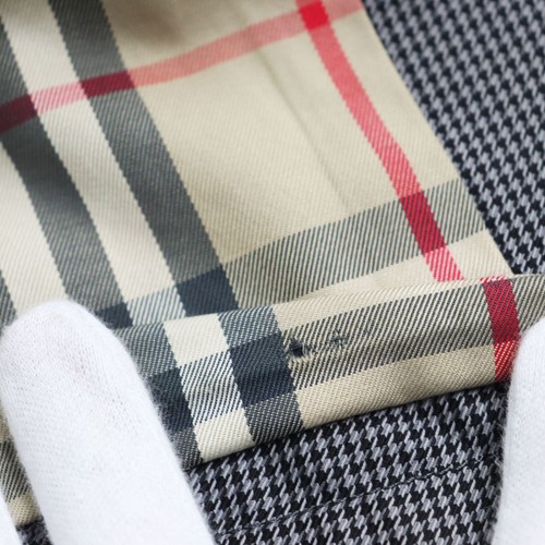 BURBERRY LONDON Houndstooth lining Nova check pattern with belt Gray M ...