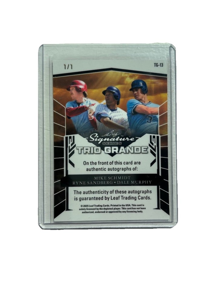 2025 Leaf Signature Series Trio Grande Triple Auto Schmidt, Sandberg ...
