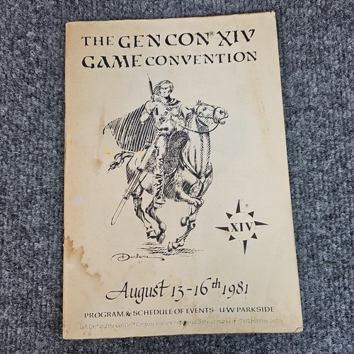 Gen Con 14 XIV Program and Schedule of Events and Games - TSR and ...