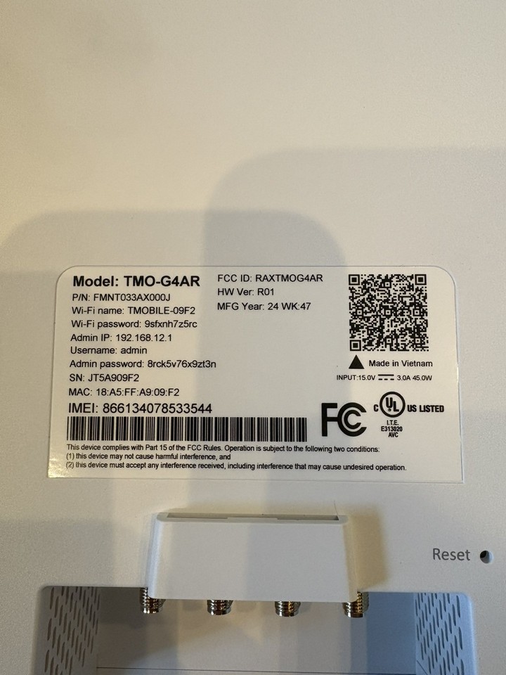 T-Mobile TMO-G4AR 5G Home Internet Modem Gateway – High-Speed Wireless ...