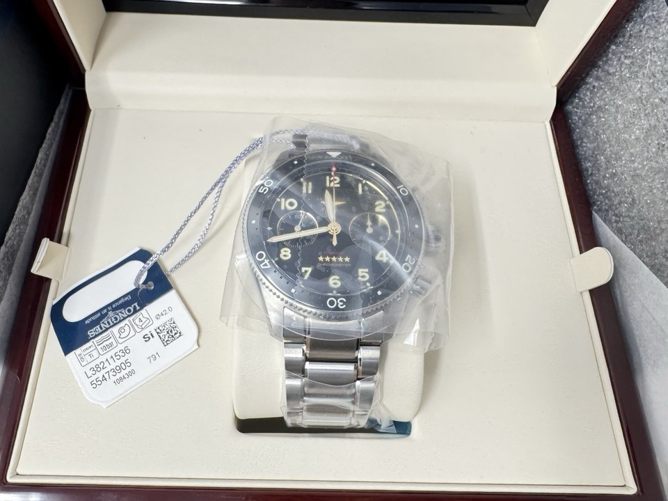 Longines Titanium Spirit Flyback Chronograph 42mm Gray Dial Watch ...