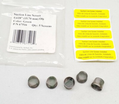 67516 AirSept Suction Line Screen 0.618" OD Green Suction Line Screens ...