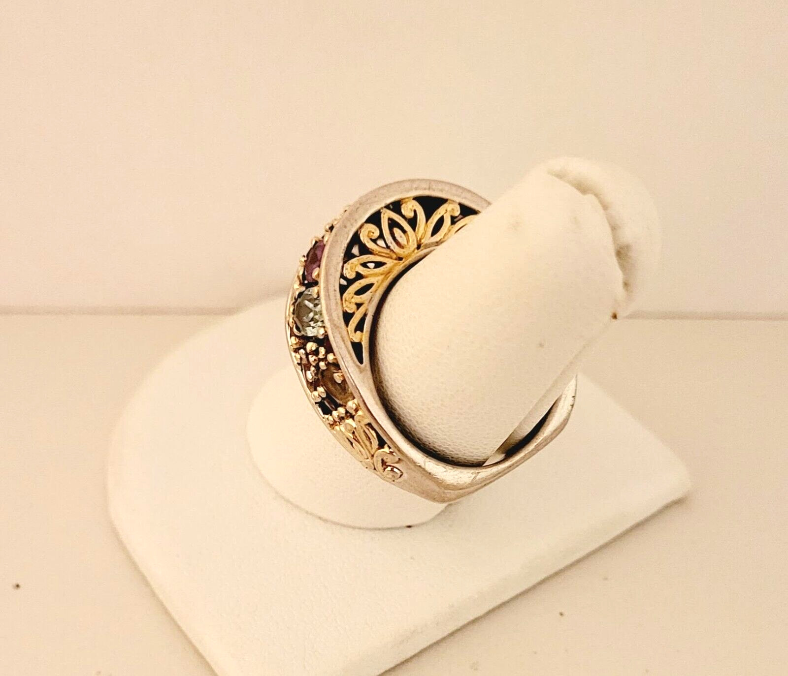 925 NH MICHAEL VALITUTTI MULTI GEMSTONE RING SIZE 8 - Gem