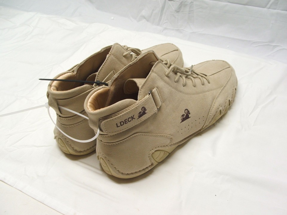 LDeck Shoes Men’s Size 12.5 US/ 46 EU Casual beige Leather High Top ...
