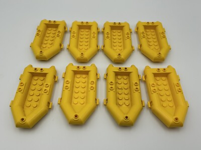 Lego Lot of 8 Yellow Small Rubber Rafts Boat 12x6x2 78611 | eBay