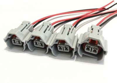 4 Denso Fuel Injector Connectors with Pigtails For Mazda WRX STI 350z ...