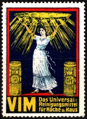 Vintage Germany Poster Stamp Vim. Universal Cleaning Agent For Kitchen ...