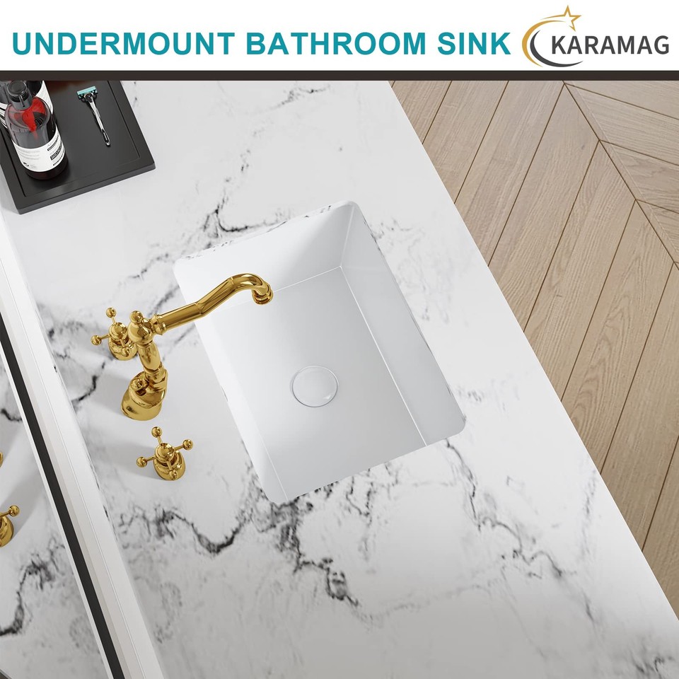 16 Inch Undermount Bathroom Sink Small Rectangle Undermount Sink White ...