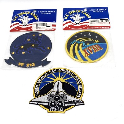 U.S. Space Camp Patches 2 New in Package 1 New without Pkg Lot of 3 VF-213 XVIII | eBay