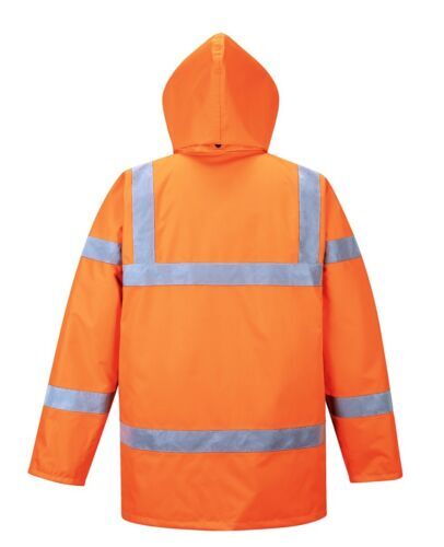 Hi-Vis Safety Bomber Reflective Jacket Work High Visibility Hoodie Coat ...