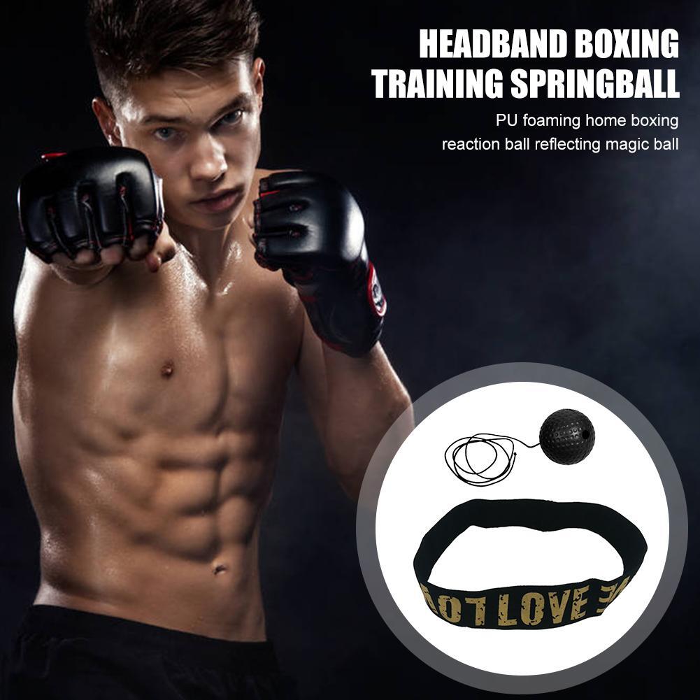 PU Boxing Reflex Speed Punch Ball Elastic Head Band Set Gym Exercise ...