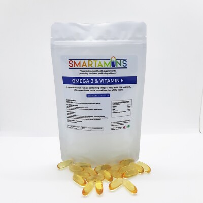 Omega 3 Vitamin Capsules 1000mg High Strength Omega 3 & Vitamin E | eBay UK