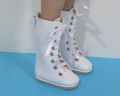 White Zipper Boots CF Doll Shoes For Dianna Effner 13" Little Darling ...