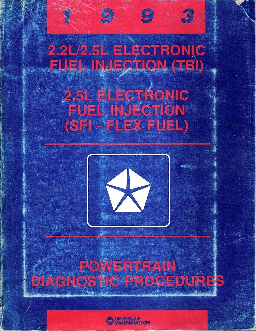 1993 2.2L 2.5L Electronic Fuel Injection TBI SFI Powertrain Diagnostic ...