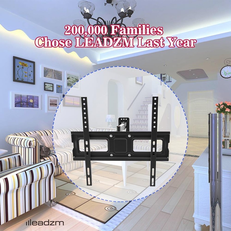 FULL MOTION LCD LED TV WALL MOUNT BRACKET SWIVEL TILT 32 36 40 42 46 49 ...