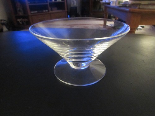 Vintage Clear Glass Footed Sherbet Sundae Bowl/Dish Slope Sides Set Of ...