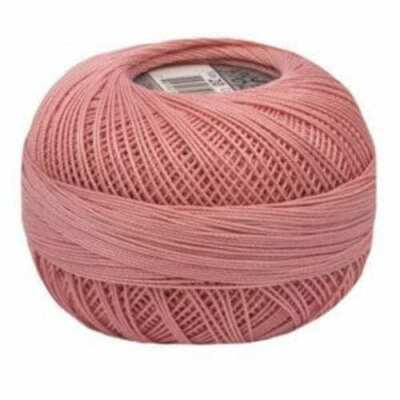 Lizbeth Egyptian Cotton Crochet Thread Size 10 Color 608 Medium Coral Pink | eBay