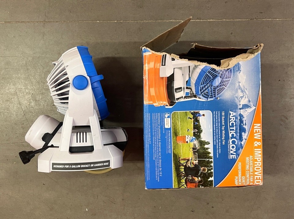 Arctic Cove MBF0181 18-volt Two Speed Misting Bucket Fan - READ! | eBay