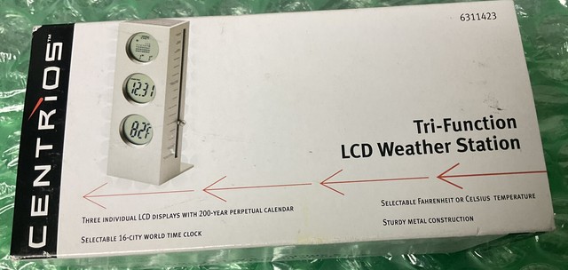 Centrios Digital Weather Station With Calendar World Clock Temperature ...