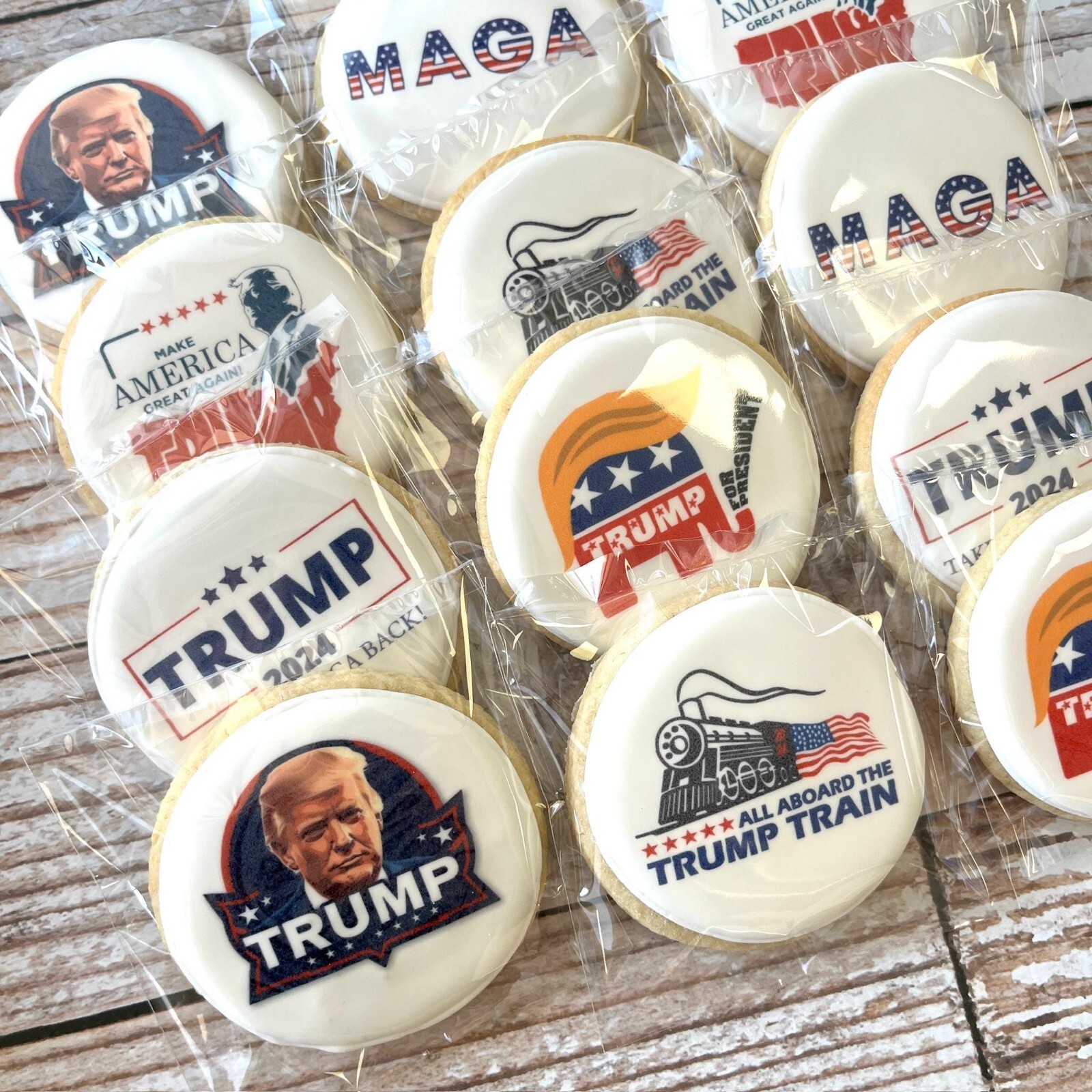 1 dozen Donald Trump MAGA Republican Decorated Political Sugar Cookies ...