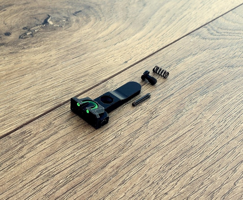 NEW Heritage Rough Rider Adjustable Green Rear Fiber Optic Sight ...