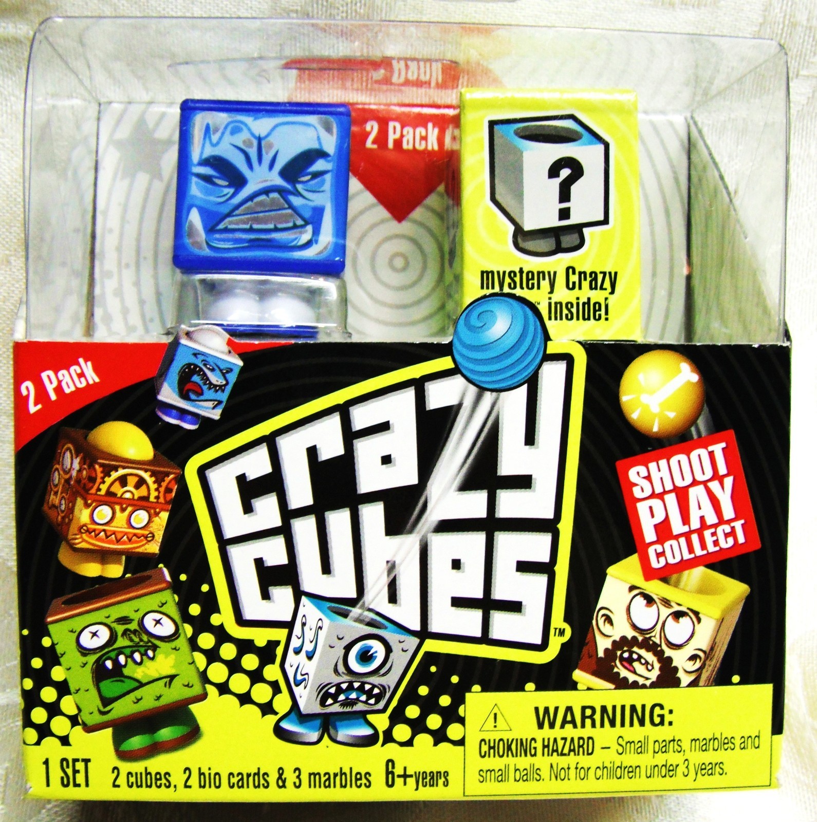 CRAZY CUBES 2 Pack Arctic #008 Ice & 1 Mystery Cube ~ 2 Cubes 2 Cards 3 ...