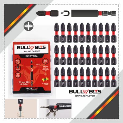 25mm PZ2 Bull Bits Impact Rated Drill Driver Screwdriver Bits | eBay UK