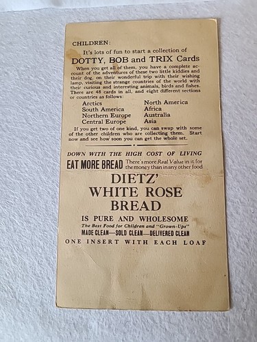Dotty, Bob, And Trix Bread Insert Story Card- Pelican- Northern Europe ...
