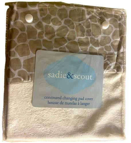 Sadie & Scout TAN Changing Pad Cover Fits Contoured Pad 16in x 32in ...