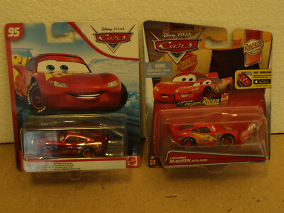 2 Disney cars Lightning Mcqueen Rust-eze Racing,McQueen w/sign | eBay