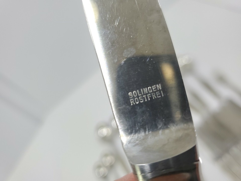 Solingen Rostfrei Roneusil Stainless Knife Fork spoon lot Germany ...