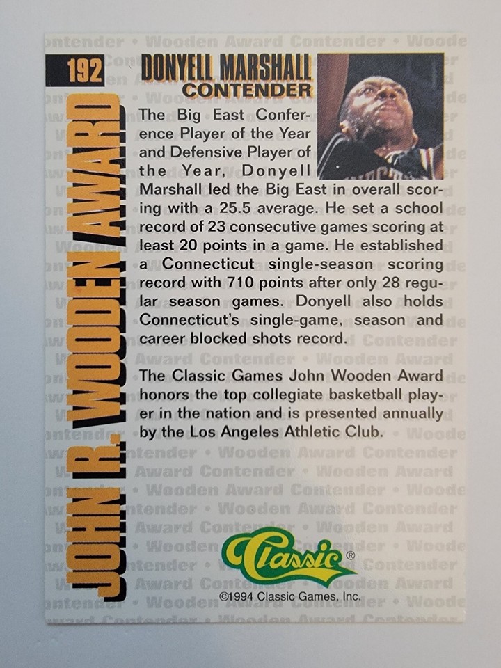 1994-95 Classic Four Sport Donyell Marshall #192 | eBay